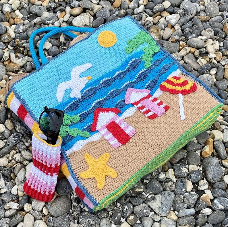 Crochet Beach Bag Pattern - Etsy