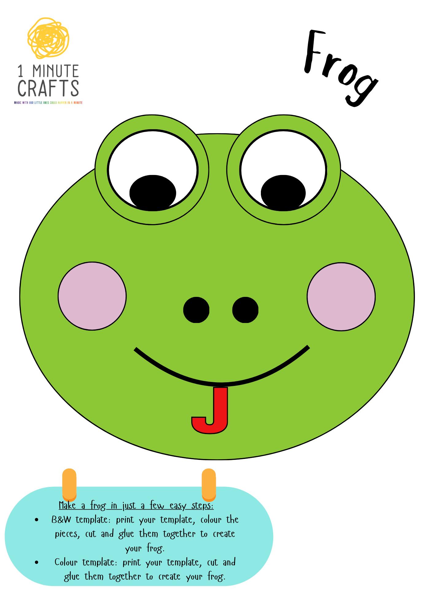 Frog Printable Craft Template | Make a Frog Cut and Paste Activity ...