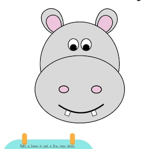 Hippo Printable Craft Template | Make a Hippo Cut and Paste Activity ...