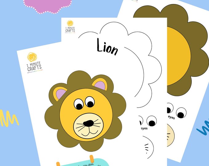 Lion Printable Craft Template | Make a Lion Cut and Paste Activity ...