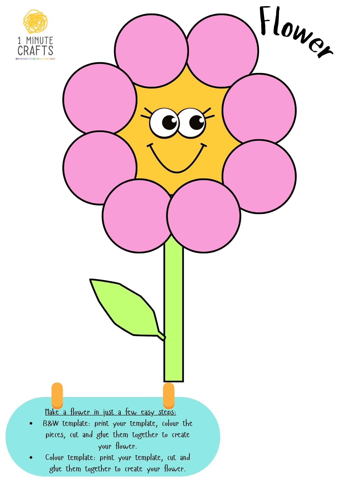 Flower Printable Craft Template | Make a Flower Cut & Paste Activity ...