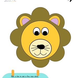Lion Craft Template: Cut and Paste Activity (digital Download) - Etsy