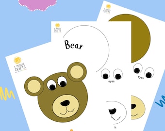 Bear Craft Template: Cut and Paste Activity (digital Download) - Etsy