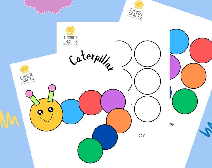Caterpillar Craft Template for Kids, Build a Caterpillar Craft ...