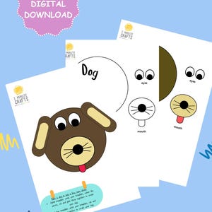 Dog Craft Template: Cut and Paste Activity (digital Download) - Etsy