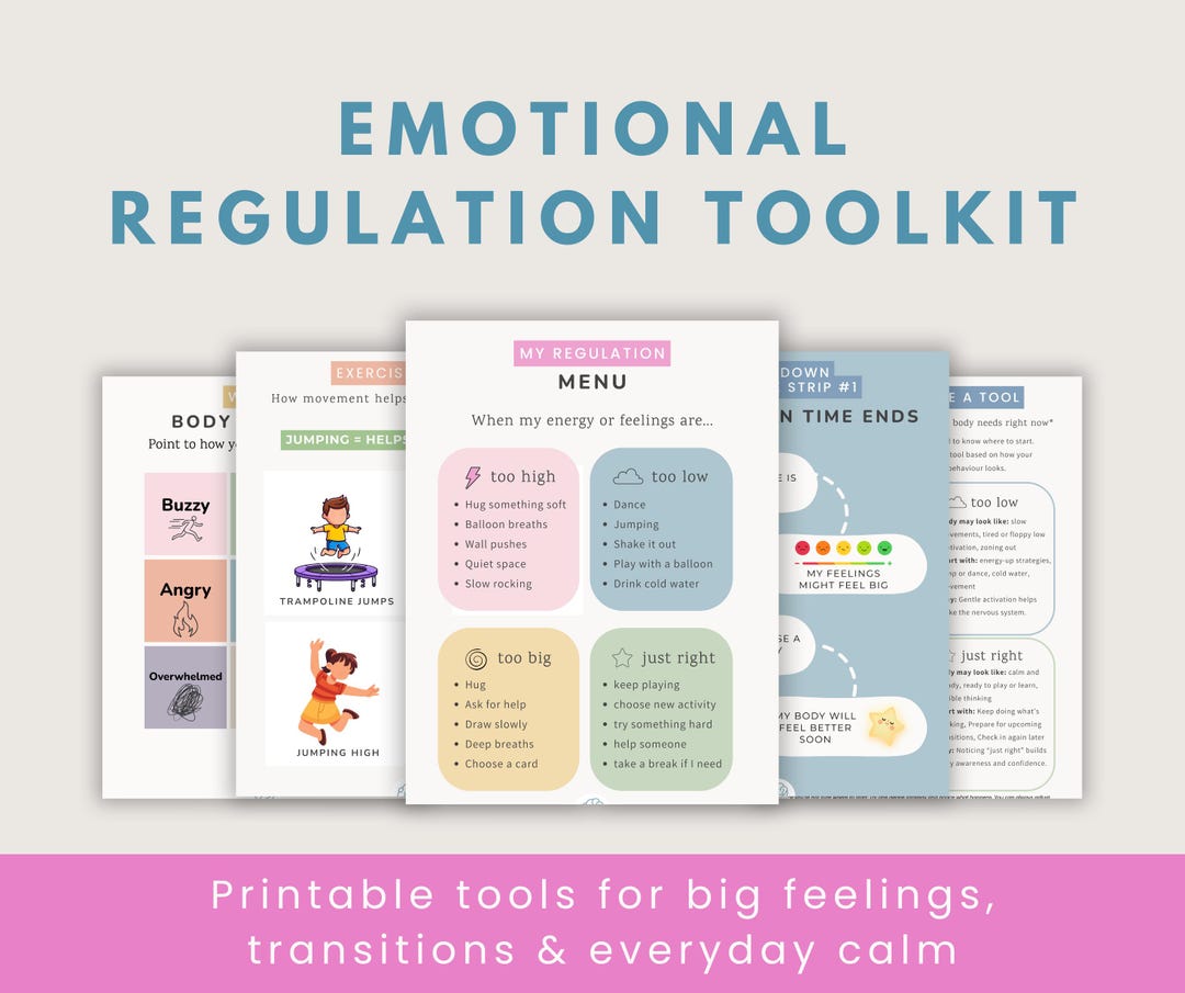 Emotional Regulation Toolkit for Kids | ADHD Autism Neurodivergent Calm ...