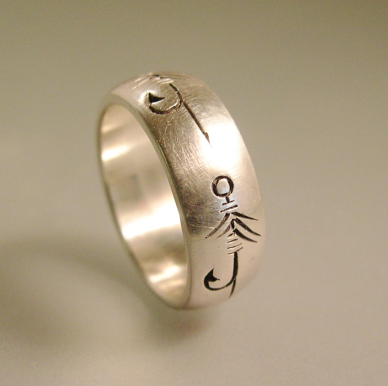 Fly Fishing Ring, Fishing Wedding, Fishing Wedding Band, American ...