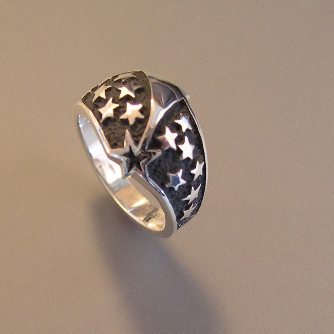 Shooting Star Ring, Celestial Ring, Night Sky Ring, Sterling Silver - Etsy