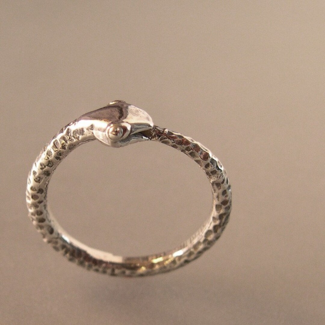Silver Snake Ring, Ouroboros Ring, Serpant Ring - Etsy