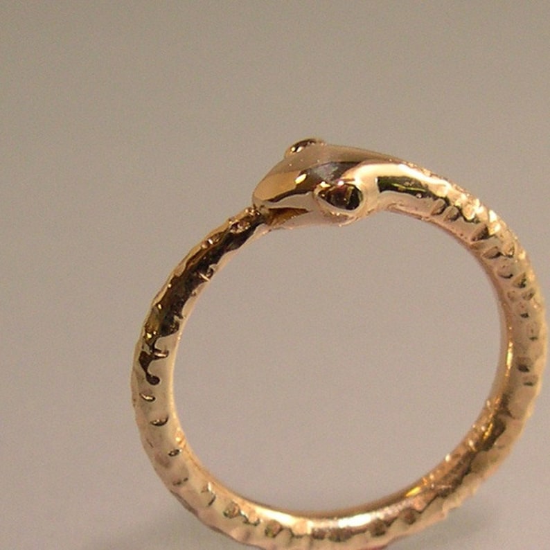 14k Gold Ouroboros Ring - Etsy