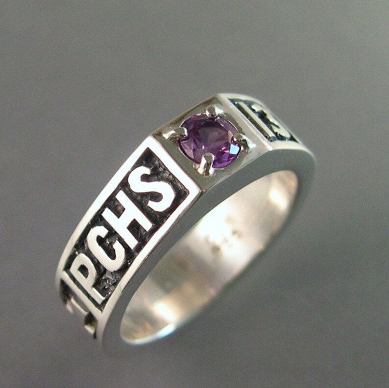 Class Ring Custom Made Hand Carved Class Ring Sterling - Etsy