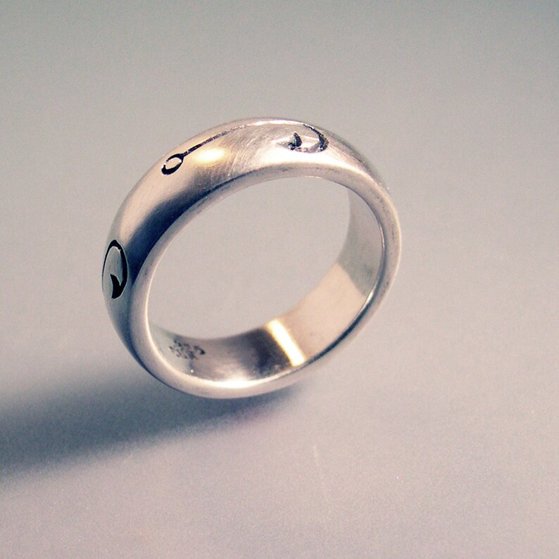 Fish Hook Fishing Ring or Fishing Wedding Band Fishing - Etsy