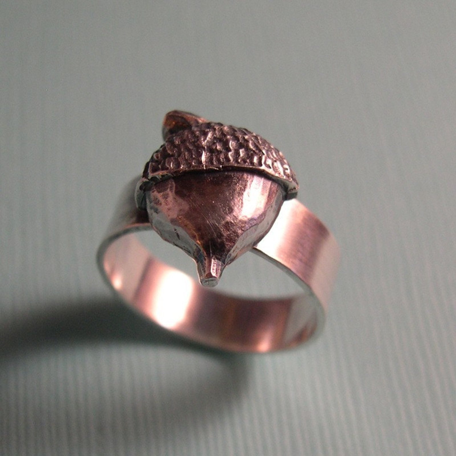 Little Acorn Ring, Big Oak Ring, Strength Ring, Silver Oak Tree Ring - Etsy