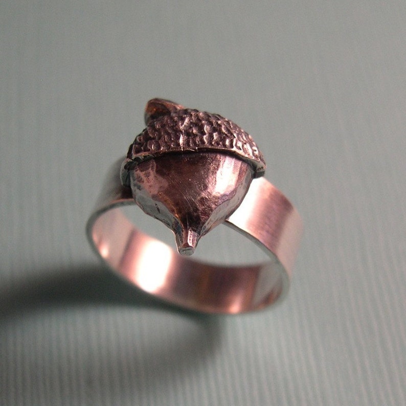 Little Acorn Ring Big Oak Ring Strength Ring Silver Oak - Etsy