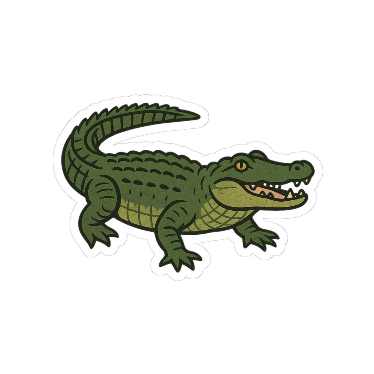 Alligator Kiss-cut Stickers | Crocodile Vinyl Sticker - Etsy