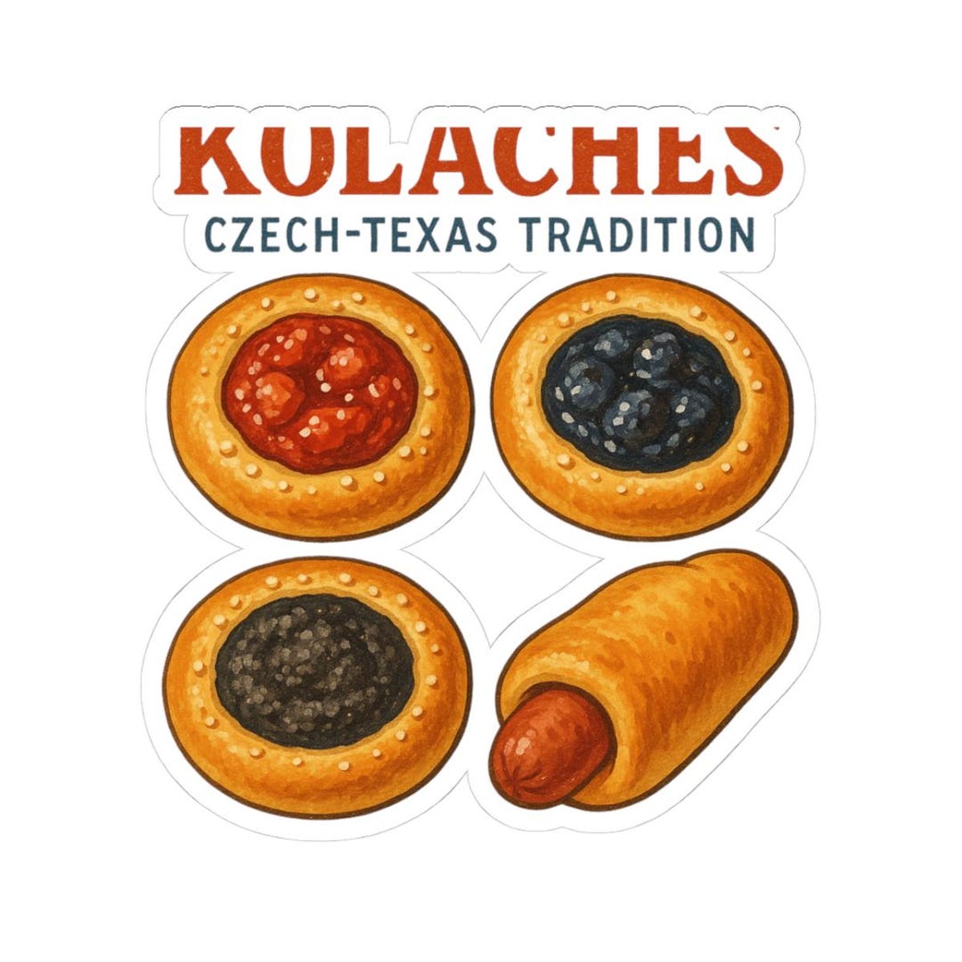 Kolaches Czech-texas Tradition Sticker | Kiss-cut Food Decal - Etsy