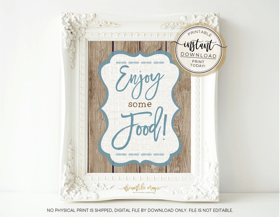 Food Table Sign, Printable Food Table Sign, Baby Shower, Birthday ...