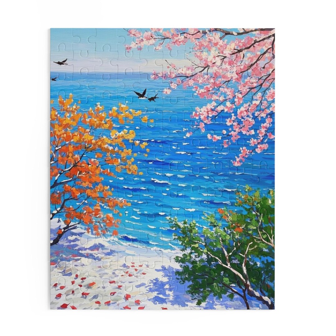 The Four Seasons Puzzle (120, 252, 500-piece) - Etsy