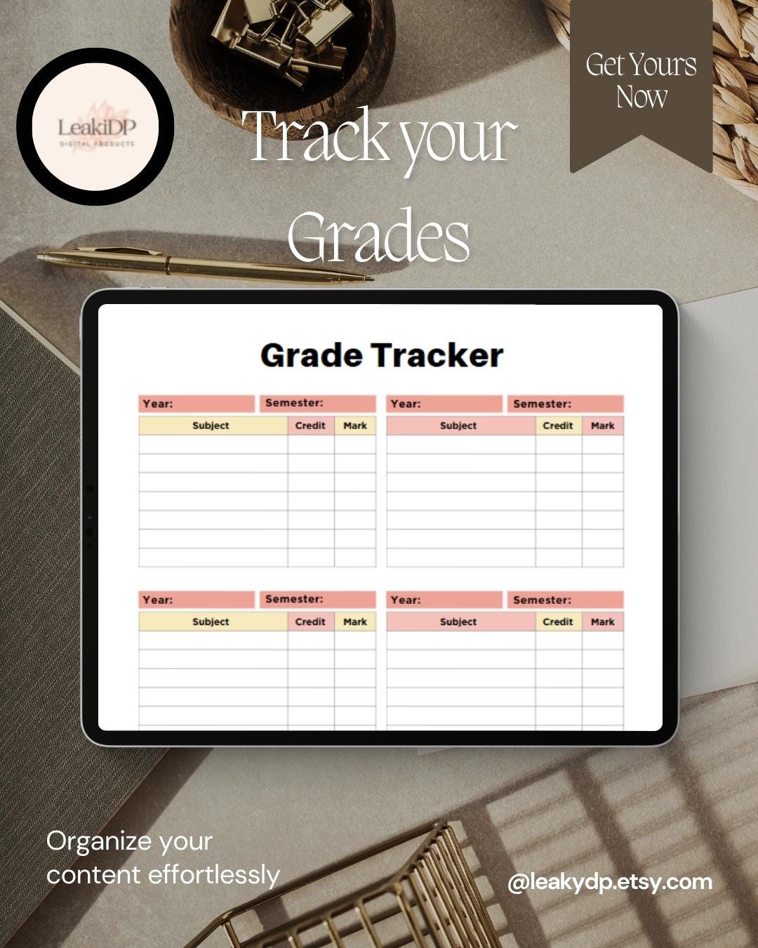Student Planner Printable Digital Planner | Academic Organizer ...