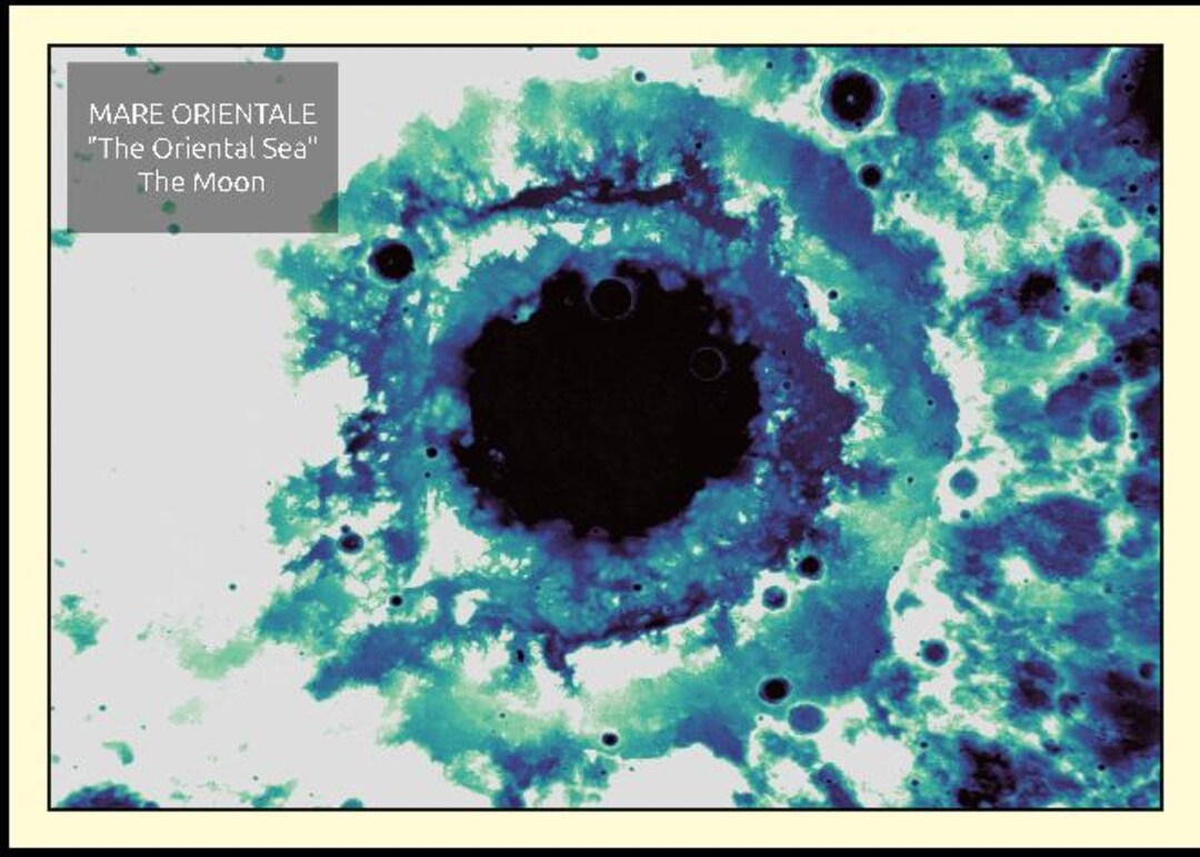 Mare Orientale- Moon Elevation Map, Lunar Imagery - Etsy