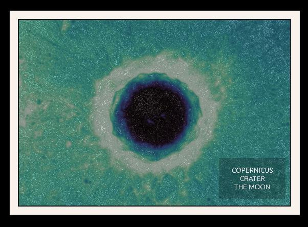 The Eyeball- Copernicus Crater, the Moon, Colourised Elevation Map - Etsy