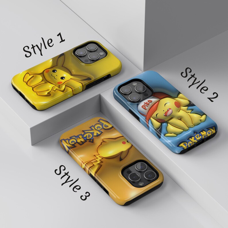 Hard Shell-3d Visual Effect Pokémon Phone Case,pikachu Case for iPhone ...