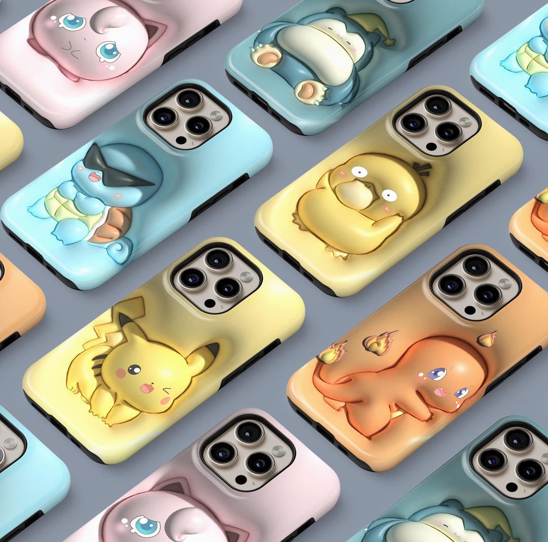 Hard Shell-3d Visual Effect Chibi Pokémon Phone Case,cute Case for ...