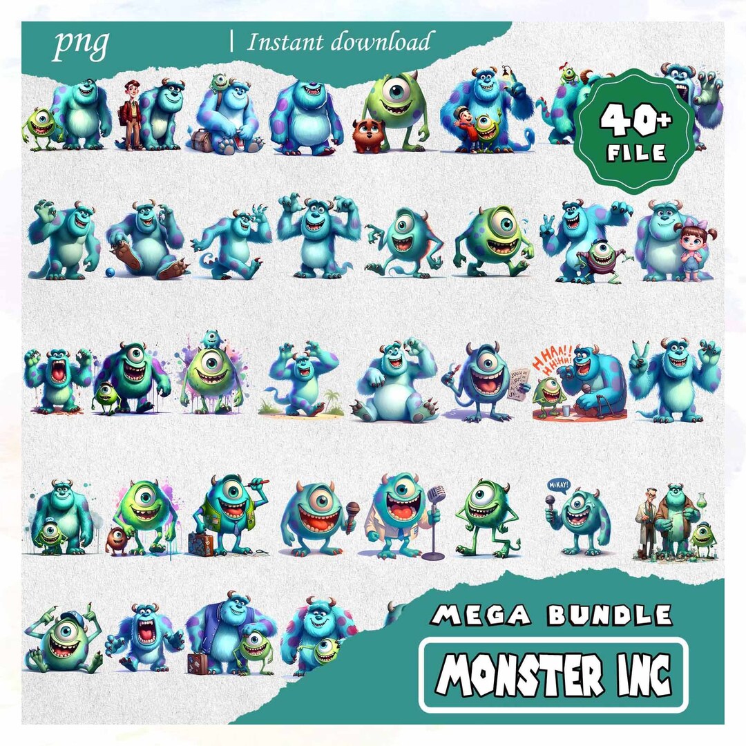 Monster Inc Svg Bundle , Monster Inc Png , Cut File for Cricut ...