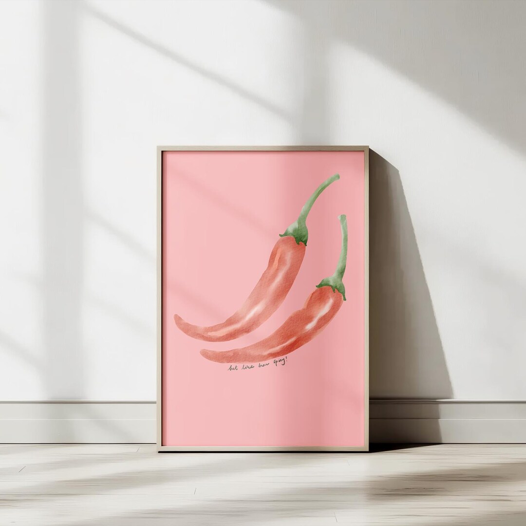 Chili Pepper Wall Poster, How Spicy Chili Poster, Chili Pepper Decor ...