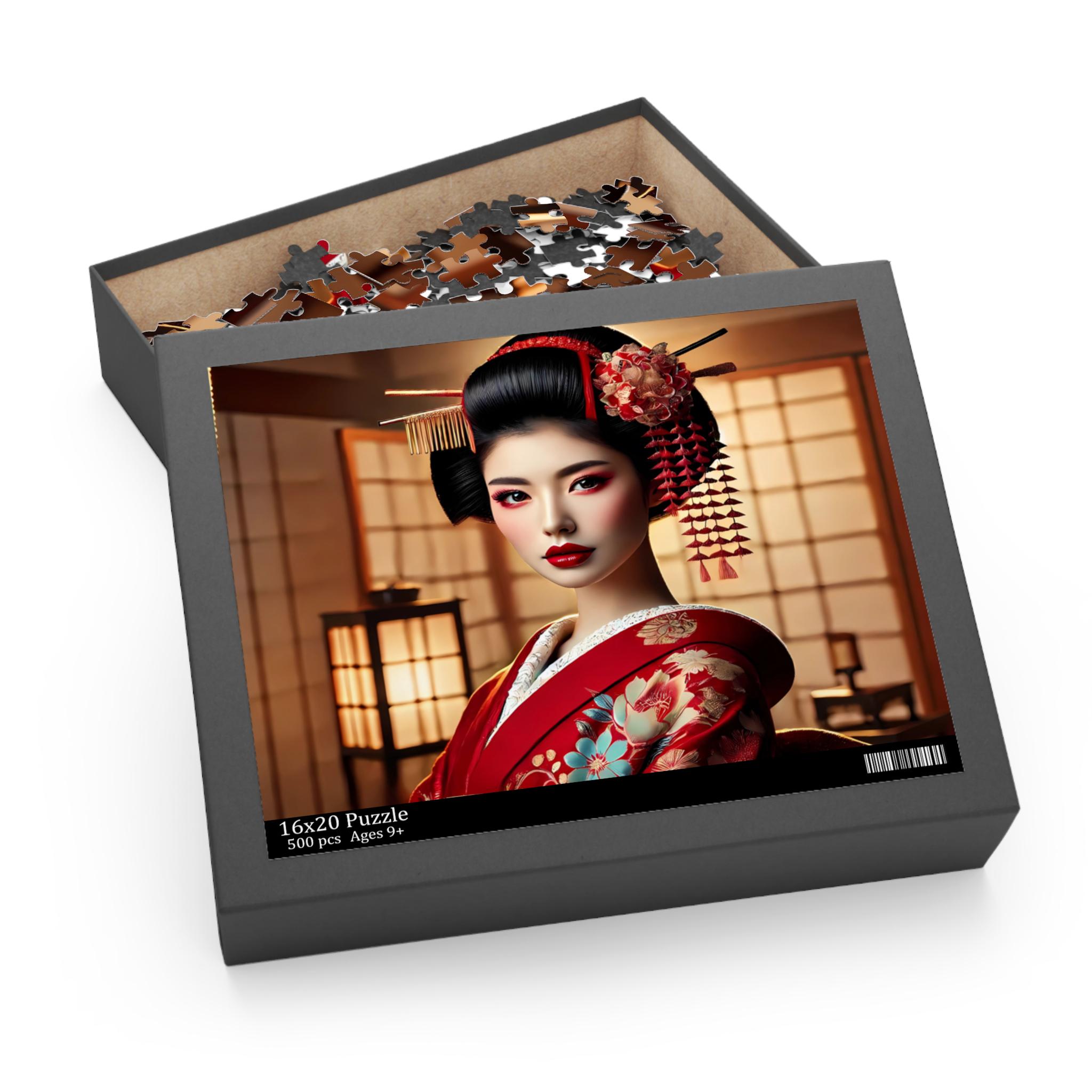 Radiant Geisha - A Puzzle of Elegance and Tradition,puzzle (120, 252 ...