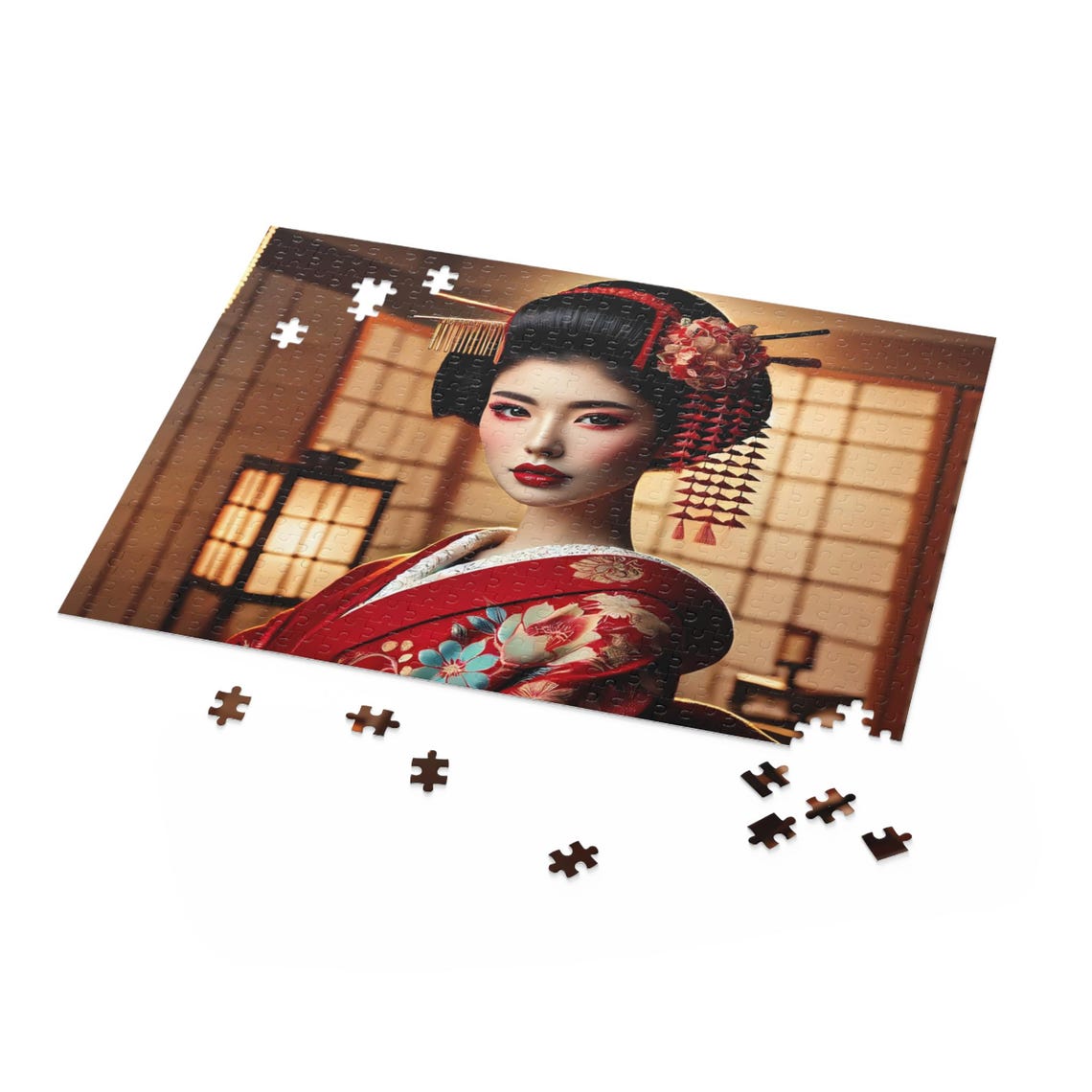 Radiant Geisha - A Puzzle of Elegance and Tradition,puzzle (120, 252 ...