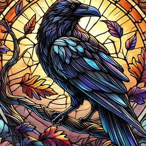 Majestic Raven Stained Glass Puzzle(96, 252, 500, 1000-piece) - Etsy