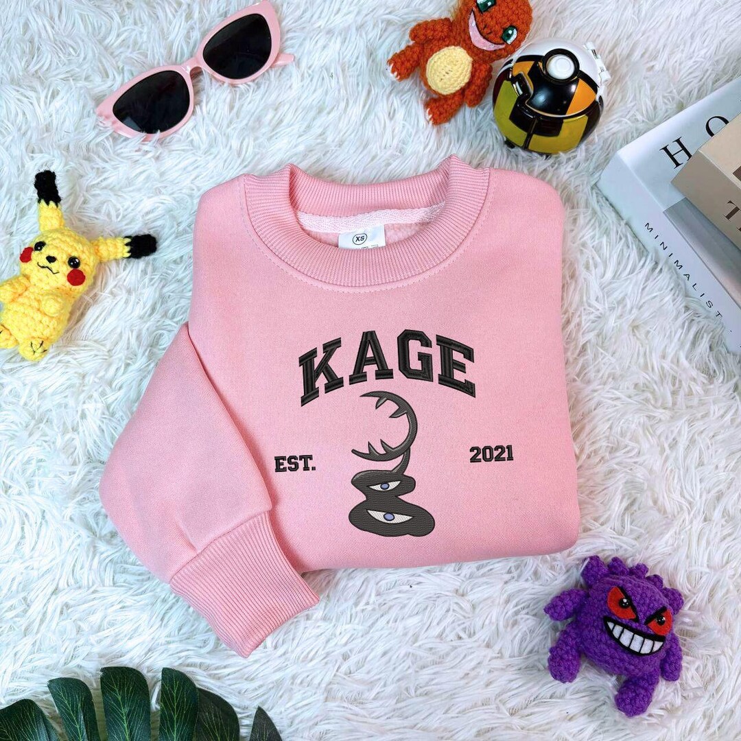 Embroidered Kids Sweatshirt: Kage Anime Character, Bojji Friend Design ...