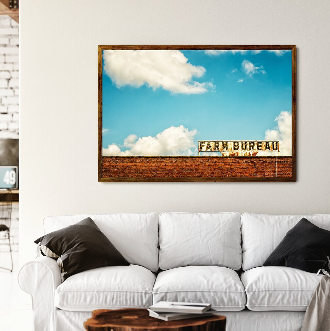 Farm Bureau - Vintage Sign Photograph - Urban Farmhouse Photography ...