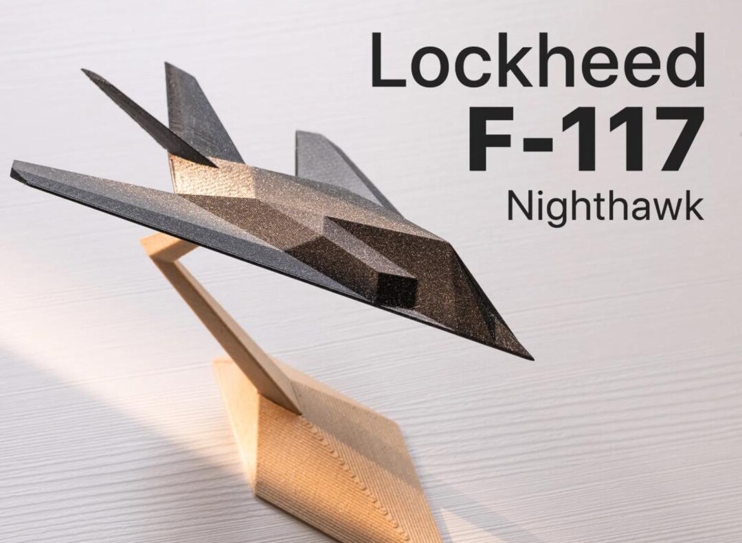 F-117 Nighthawk Stealth Aircraft Model - 3D Printed Aviation Display ...
