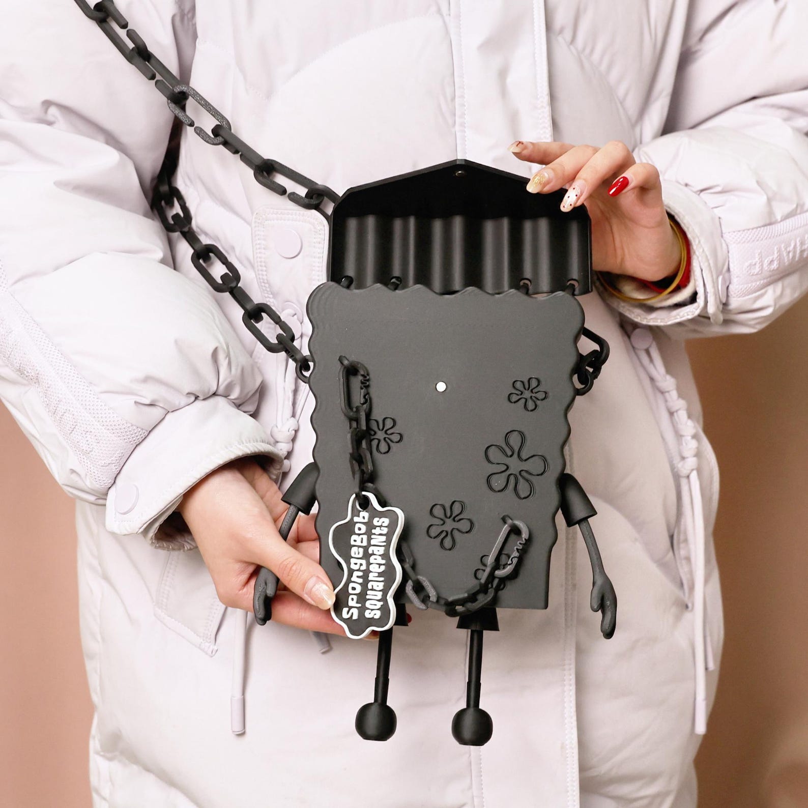 Spongebob Squarepants Shoulder Bag 3D Printed Black Crossbody Purse ...