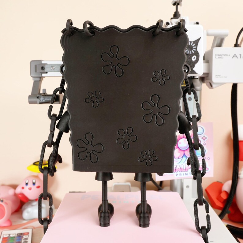 Spongebob Squarepants Shoulder Bag 3D Printed Black Crossbody Purse ...