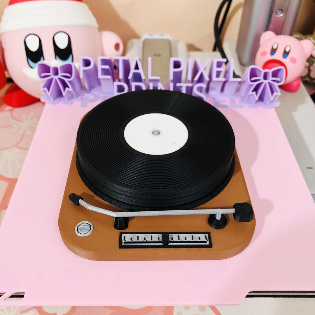 Vinyl Record Coaster Set With Turntable Base 3D Printed Retro Music ...