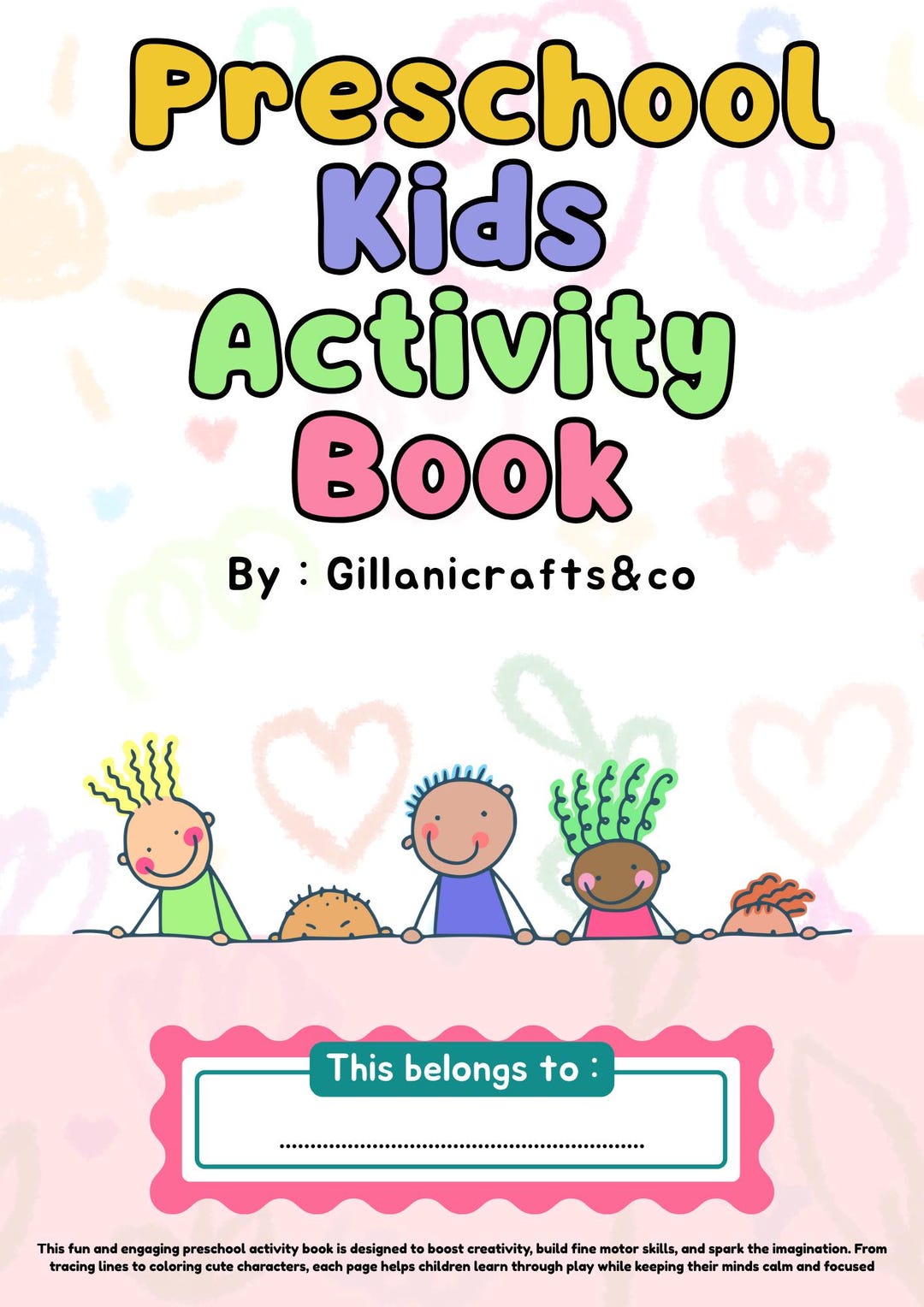 Preschool Activity Book Printable | Tracing, Mazes, Coloring & Matching ...