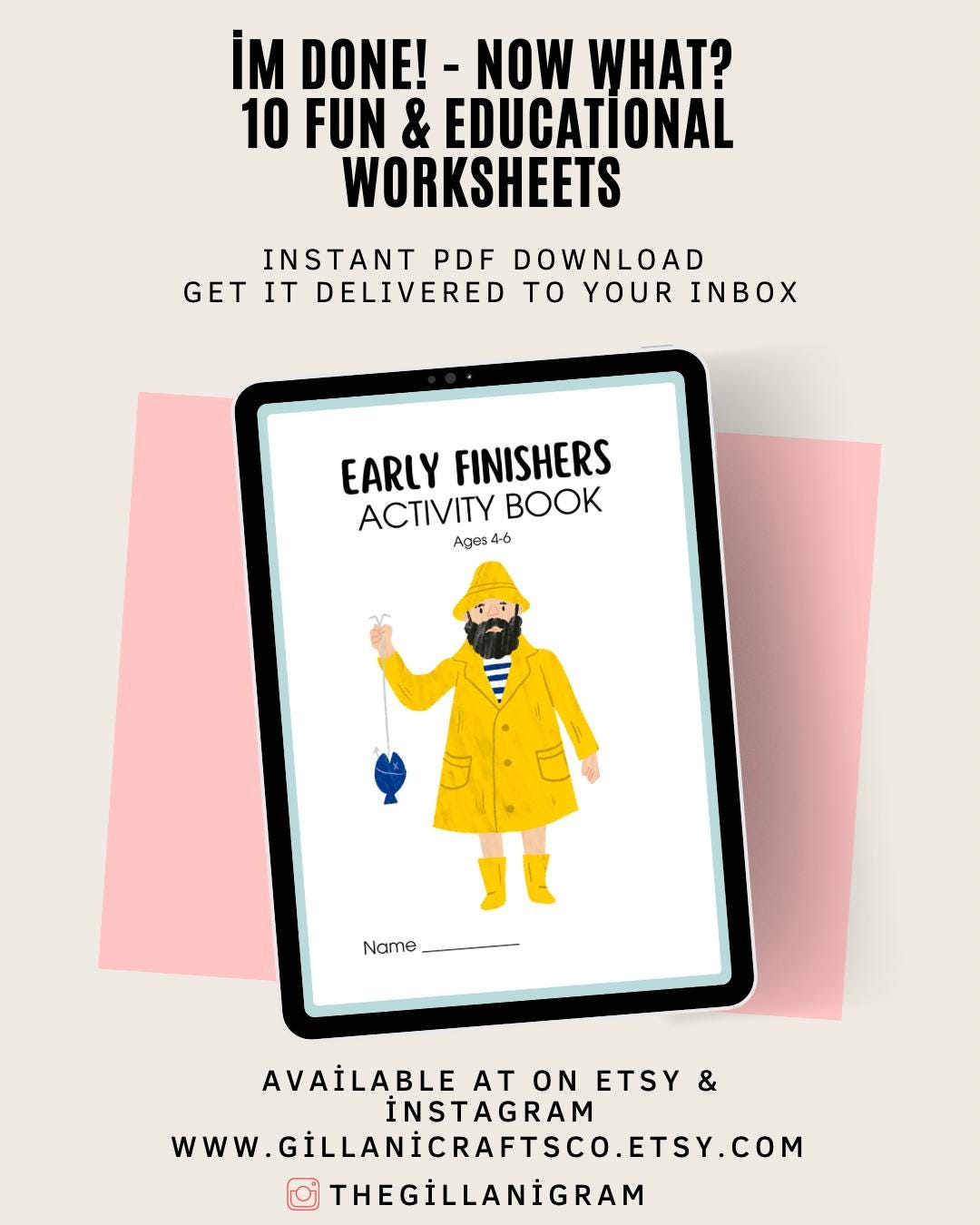 Early Finishers Activity Book for Kids Ages 4–6 | Fun Printable ...
