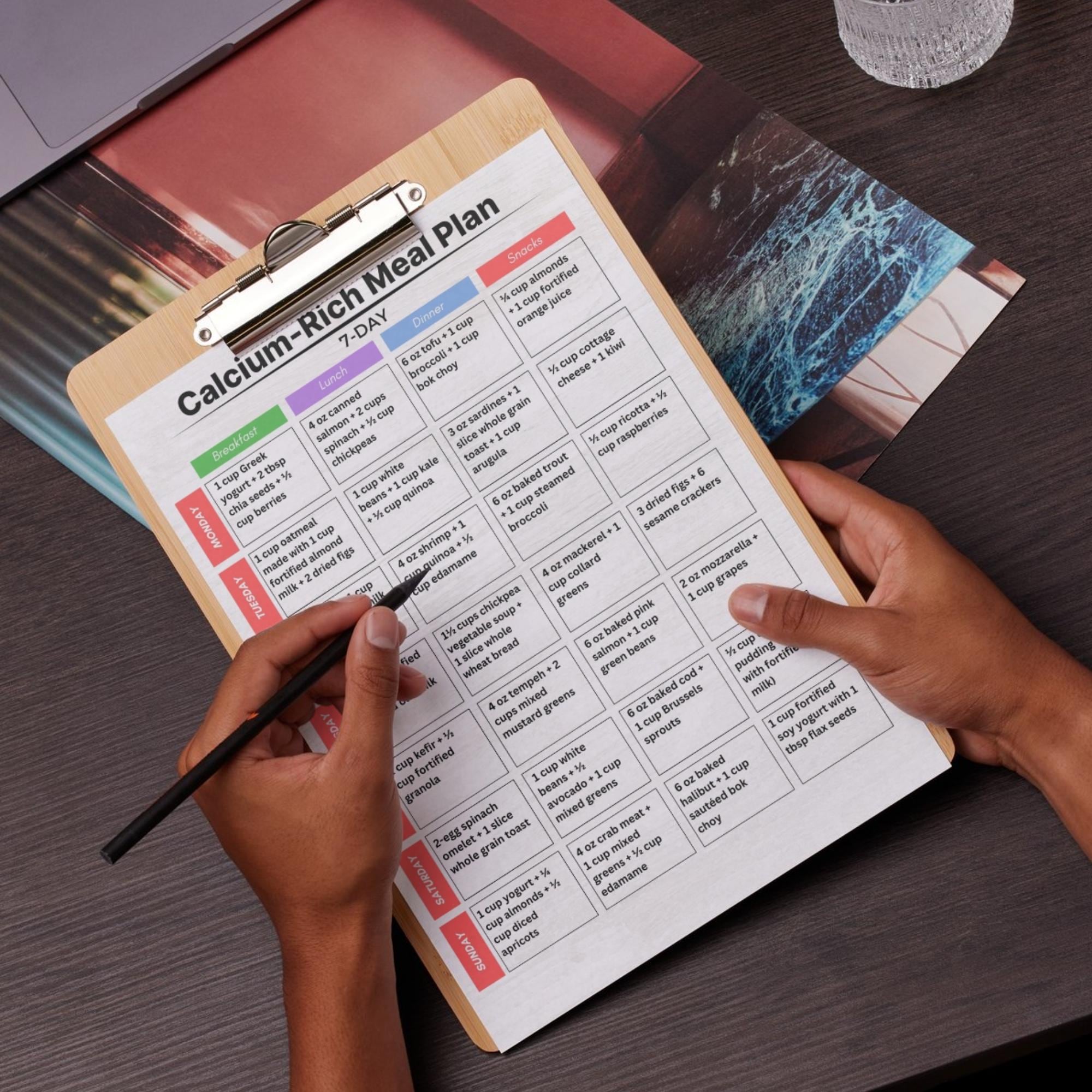 Calcium Rich Meal Plan 7 Day | High Calcium Foods Meal Plan PDF ...