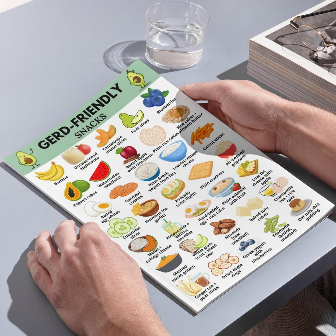 Gerd-friendly Snacks List, Acid Reflux Snack Ideas Printable, Reflux ...