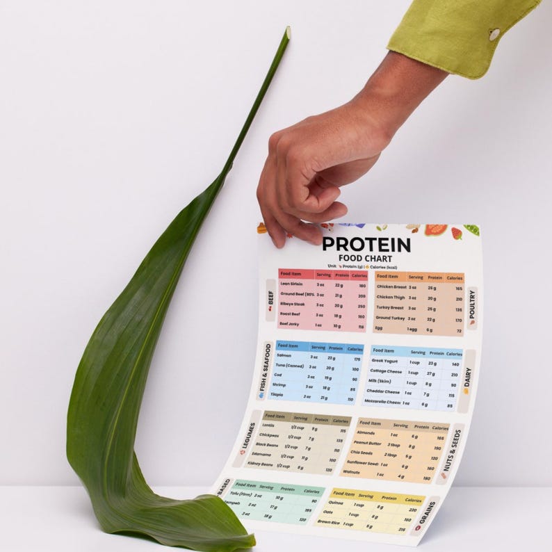 Protein Chart Printable – High Protein Food List, Keto & Low Carb ...