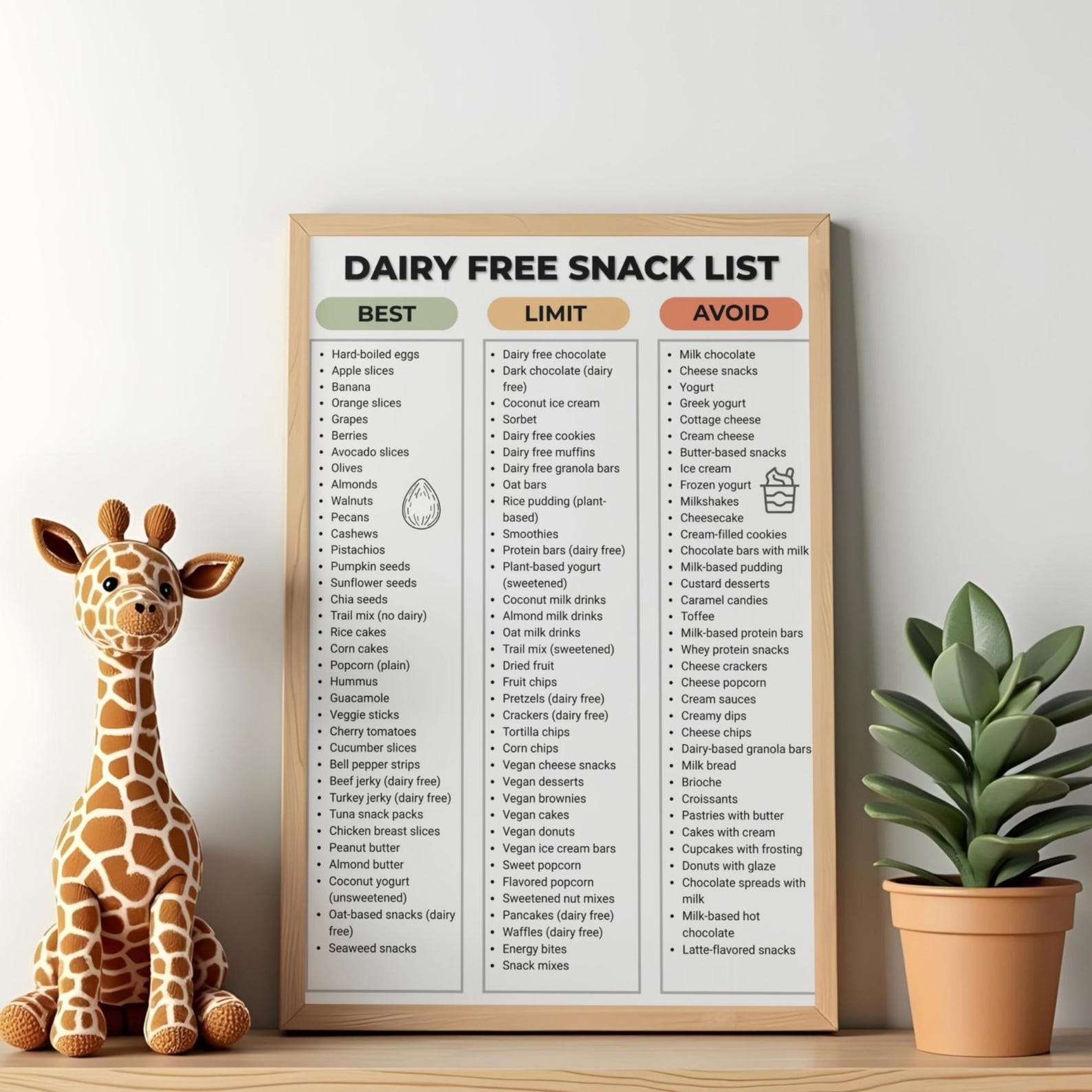 Dairy Free Snack List Printable | Dairy Free Snacks PDF | Snack List ...