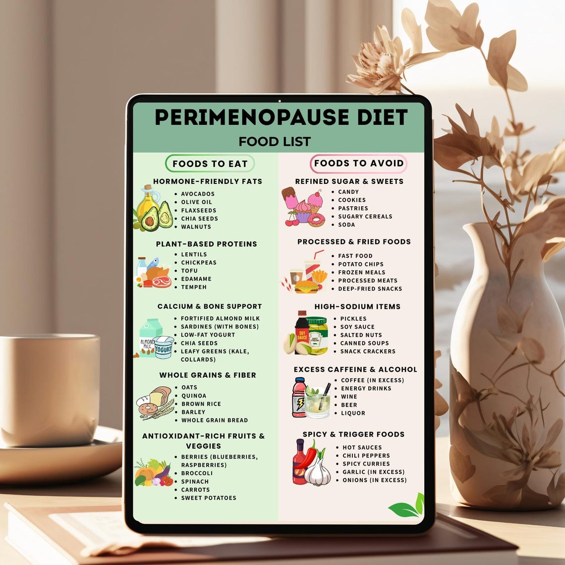 Perimenopause Food List, Perimenopause-friendly Foods, Perimenopause ...