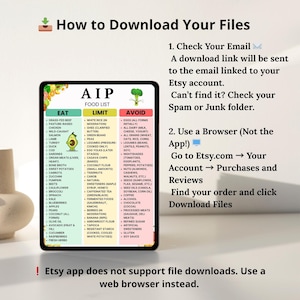 AIP Food List Printable, Autoimmune Protocol Chart PDF, Paleo Diet ...