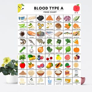 Blood Type A Food List – 63 Beneficial Foods | Printable Diet Chart PDF ...