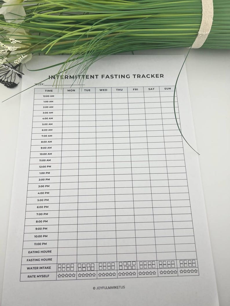 Intermittent Fasting Tracker Printable - 16/8, 18/6 & OMAD Fasting ...