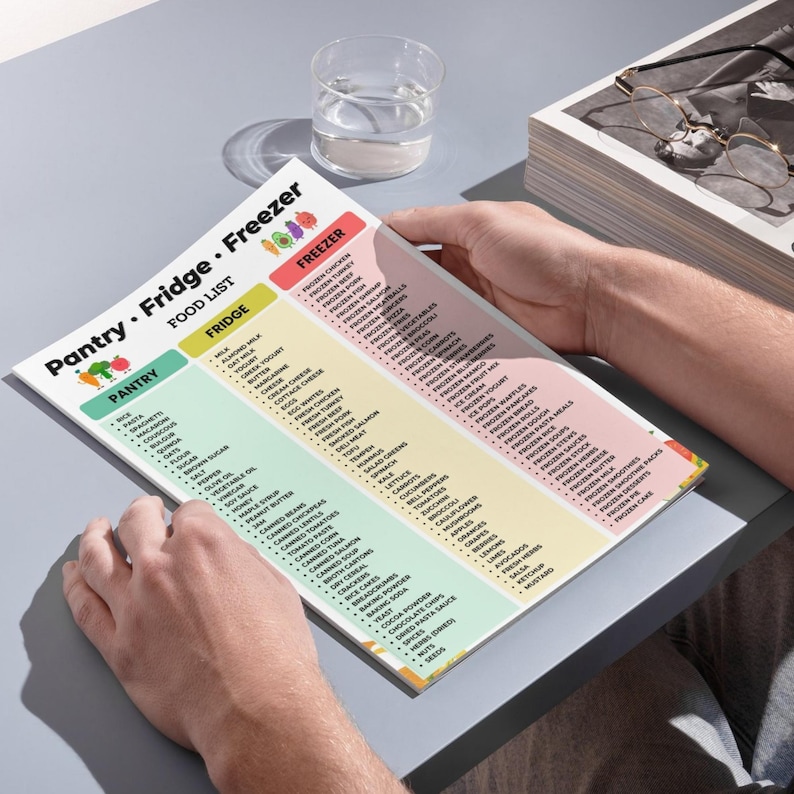 Pantry Fridge Freezer Foods List, Food Storage Categories Chart ...