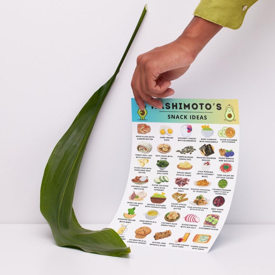 Hashimoto’s Snack Ideas Chart, Thyroid Diet Snack List, Gluten-free ...